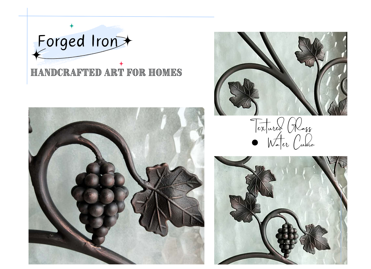 Custom Hand Forged Iron Grape Door | Crown Custom Doors