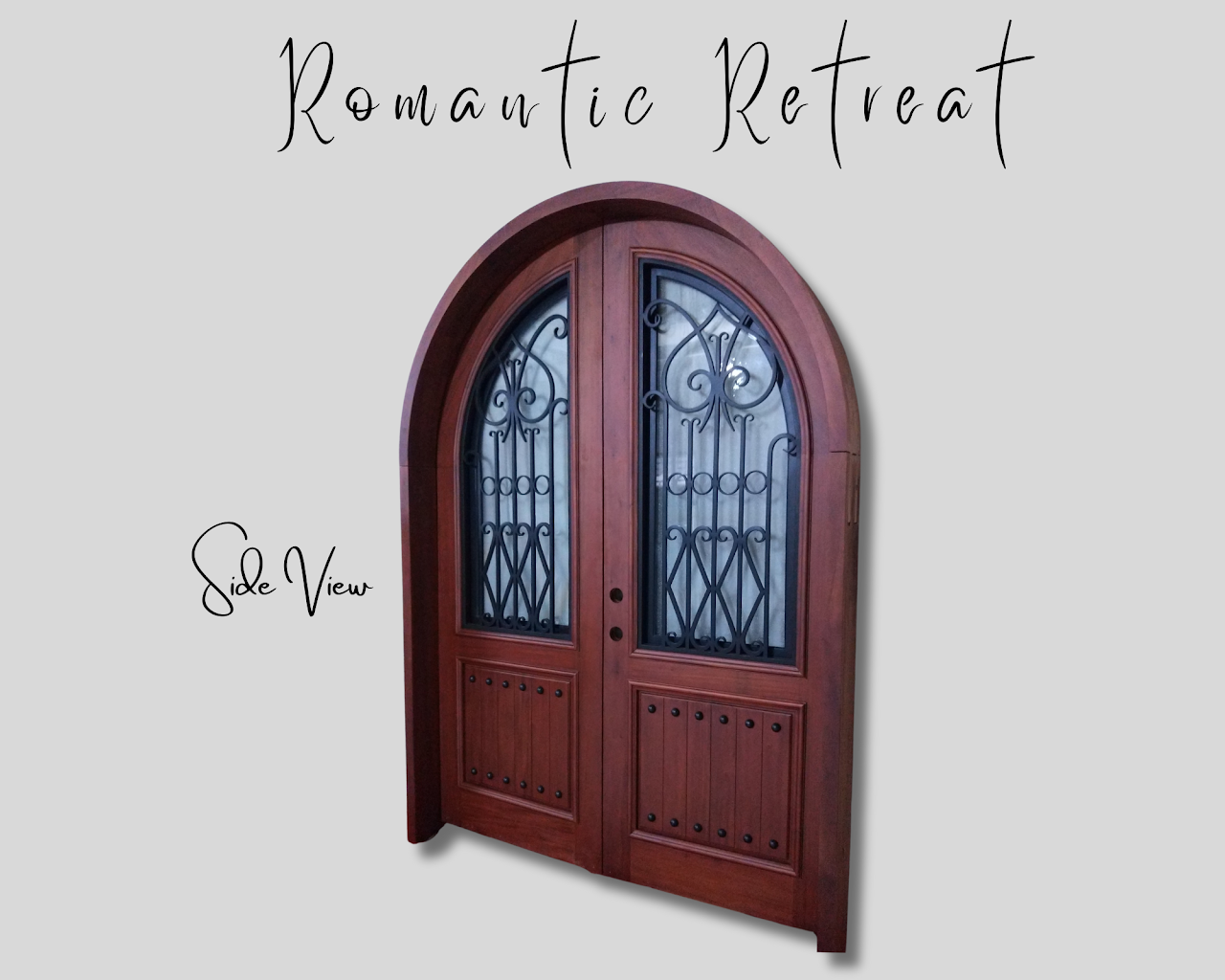 Romantic Retreat Mahogany Door with Operable Granite Glass
