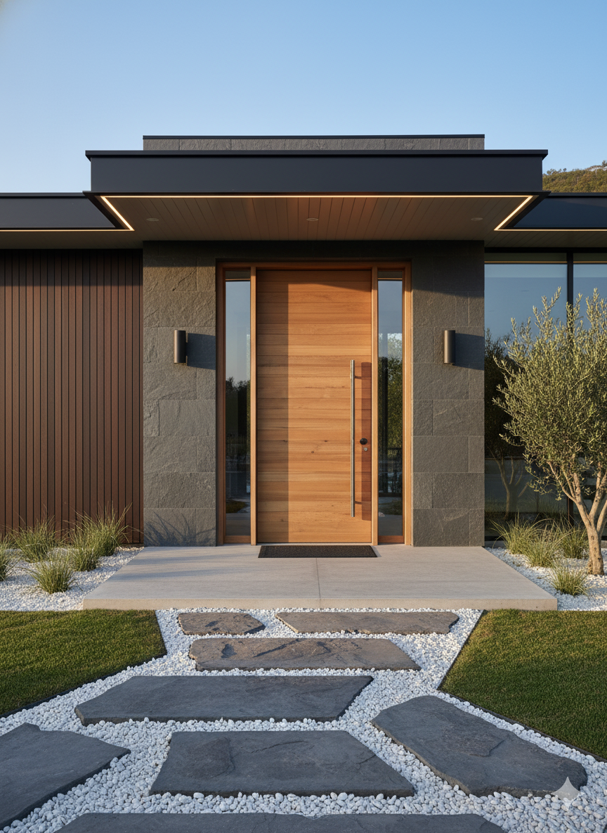 Oak Axis Pivot Door | Custom Solid Wood Entry