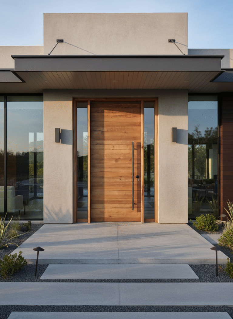 Oak Axis Pivot Door | Custom Solid Wood Entry